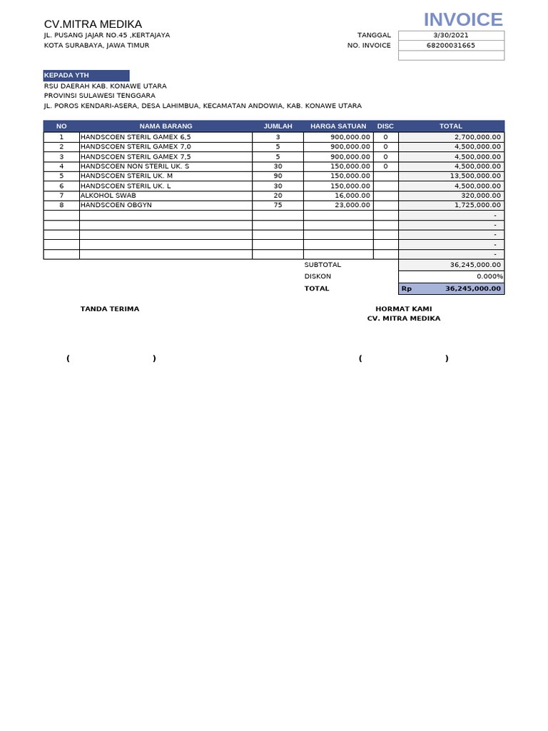 Contoh Invoice | PDF
