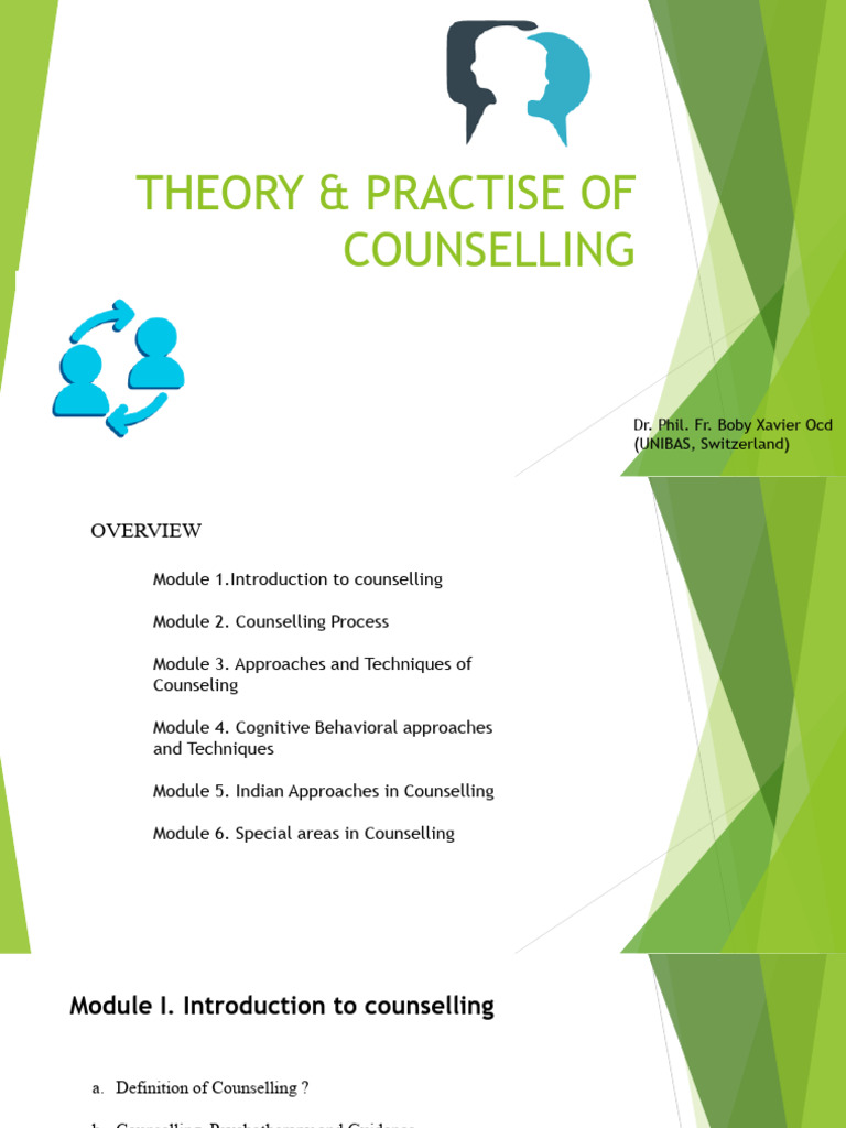 Counselling Theory & PractiseB.sc Psychology | PDF | Rational Emotive ...