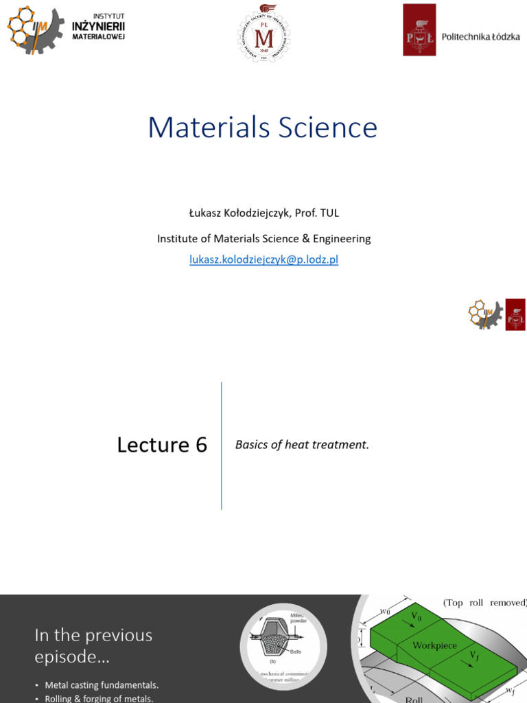 Lecture 6 MatSci Presentation | PDF | Heat Treating | Steel