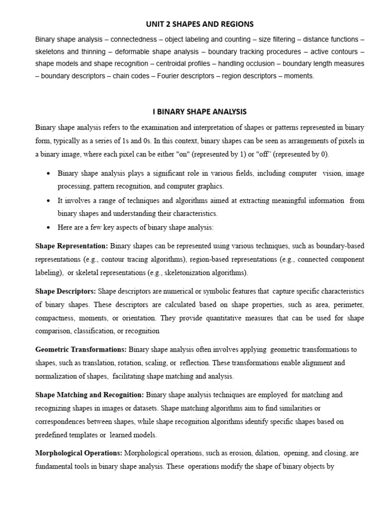 DS1703-CV-unit2 | PDF | Image Segmentation | Shape
