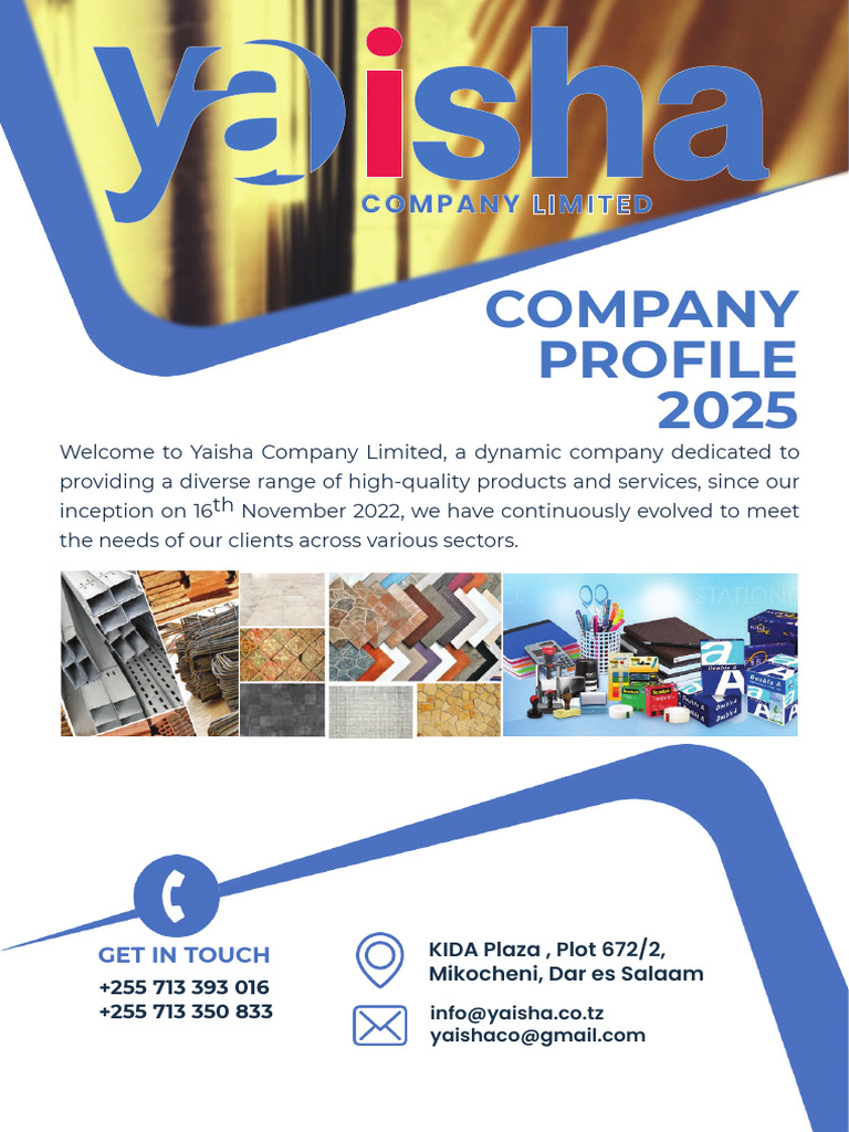 Yaisha company Limited - Profile | PDF | Clothing | Foods