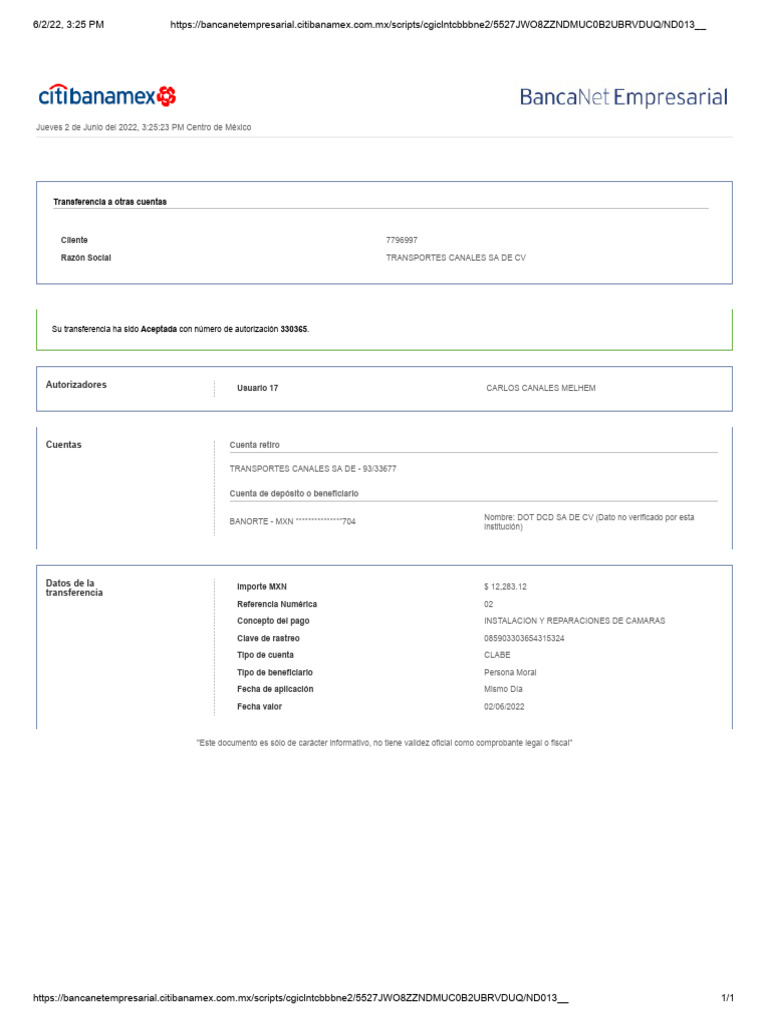 02 Dot DCD Sa de CV | PDF