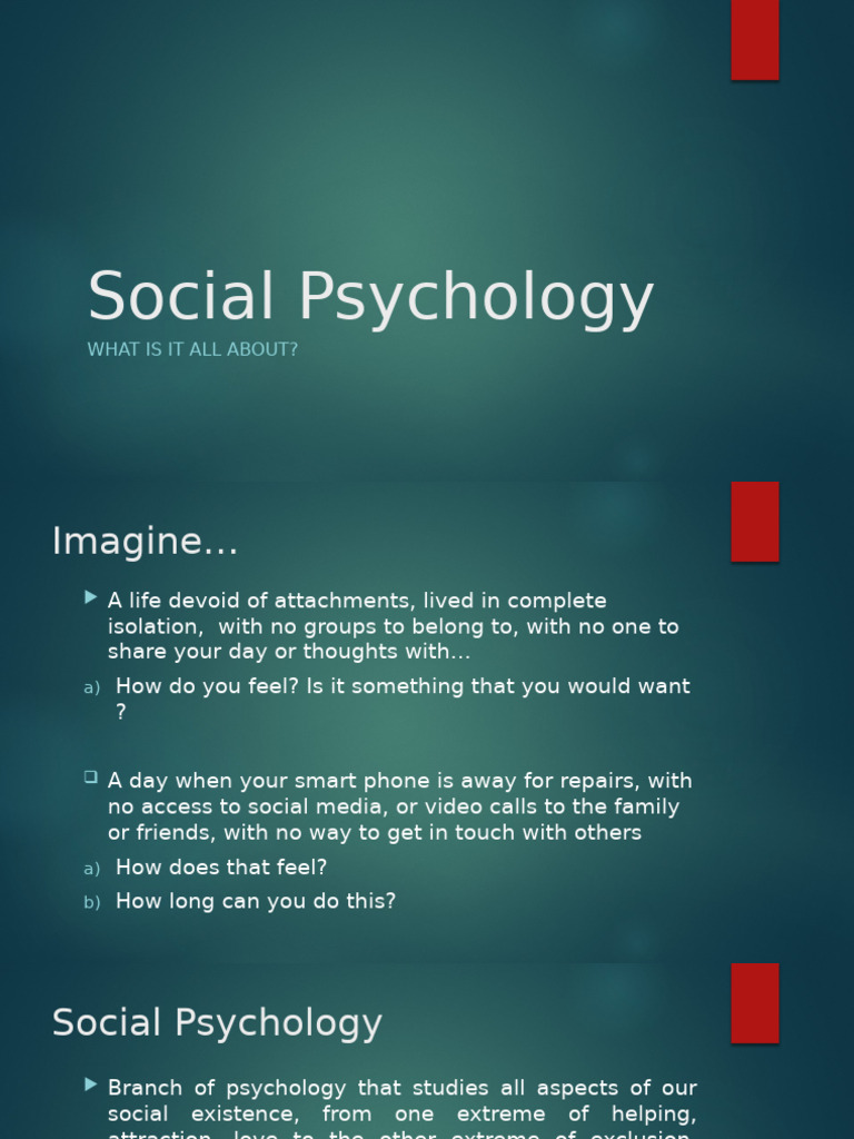 Introduction to Social Psychology (Unit 1) | PDF | Social Psychology ...