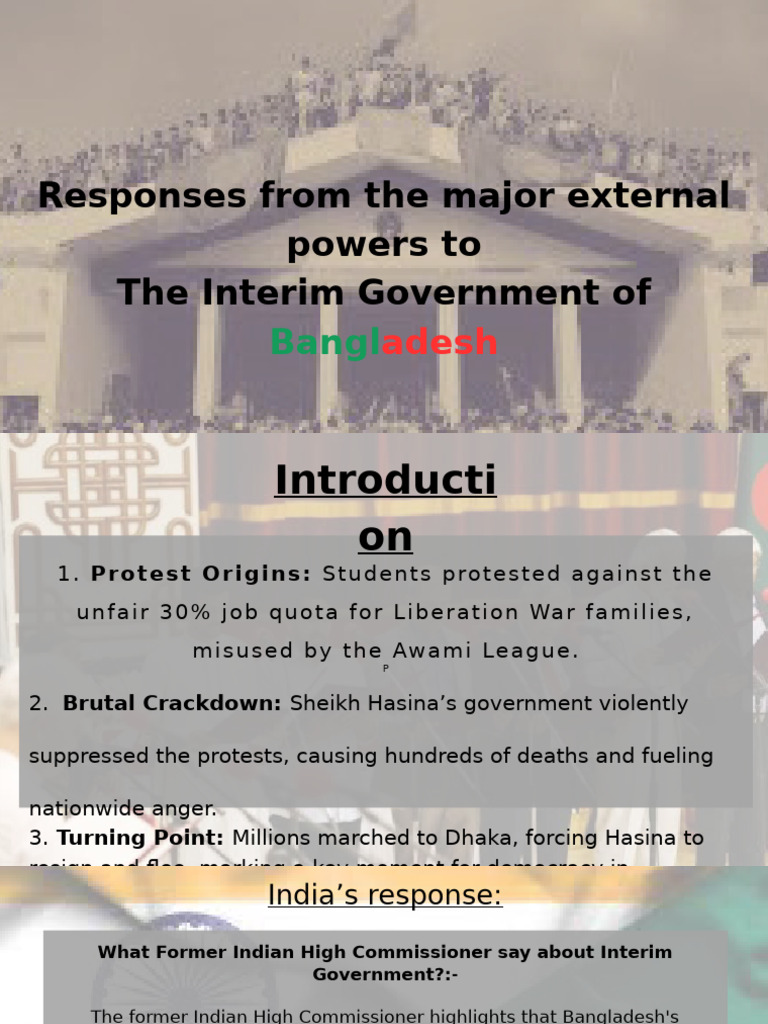 Responses From The Major External Powers To The Interim Government of ...