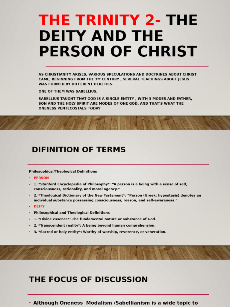 The Deity and The Person of Jesus Christ (The Trinity 2) | PDF | God ...