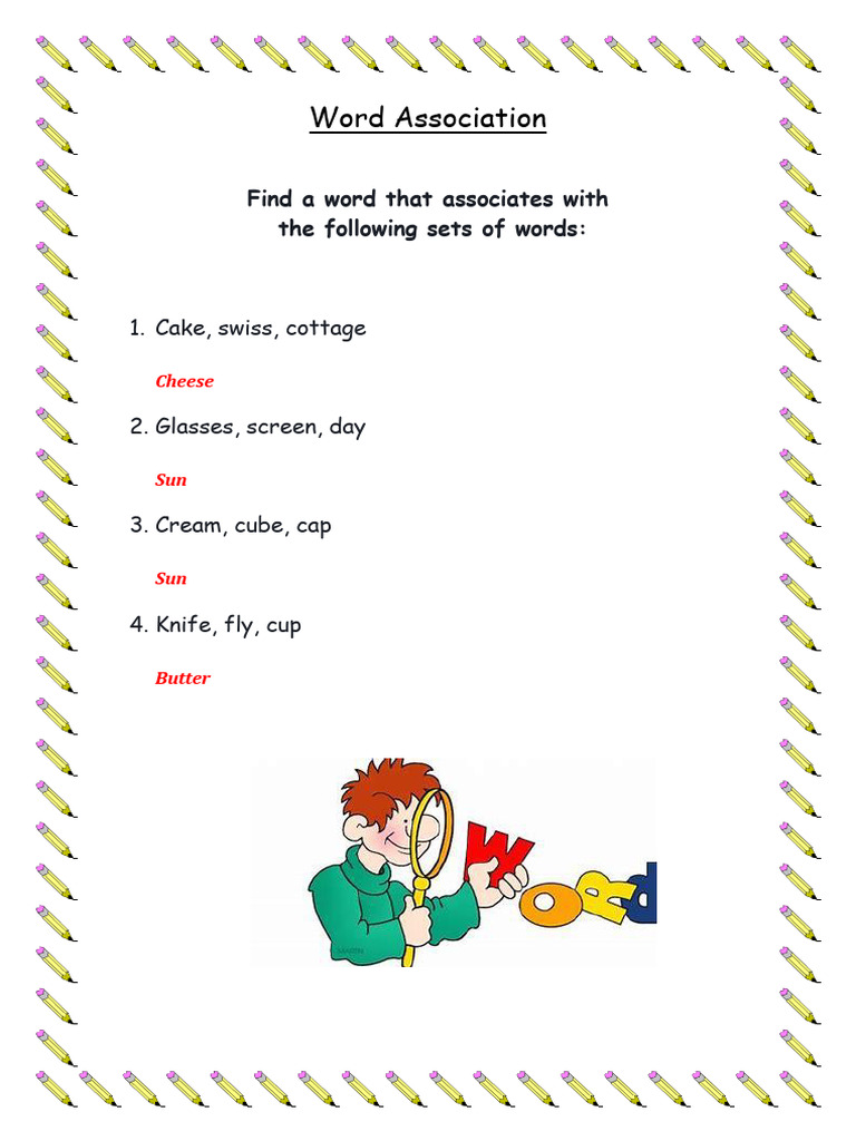 04 - Word Association Answers 1 | PDF