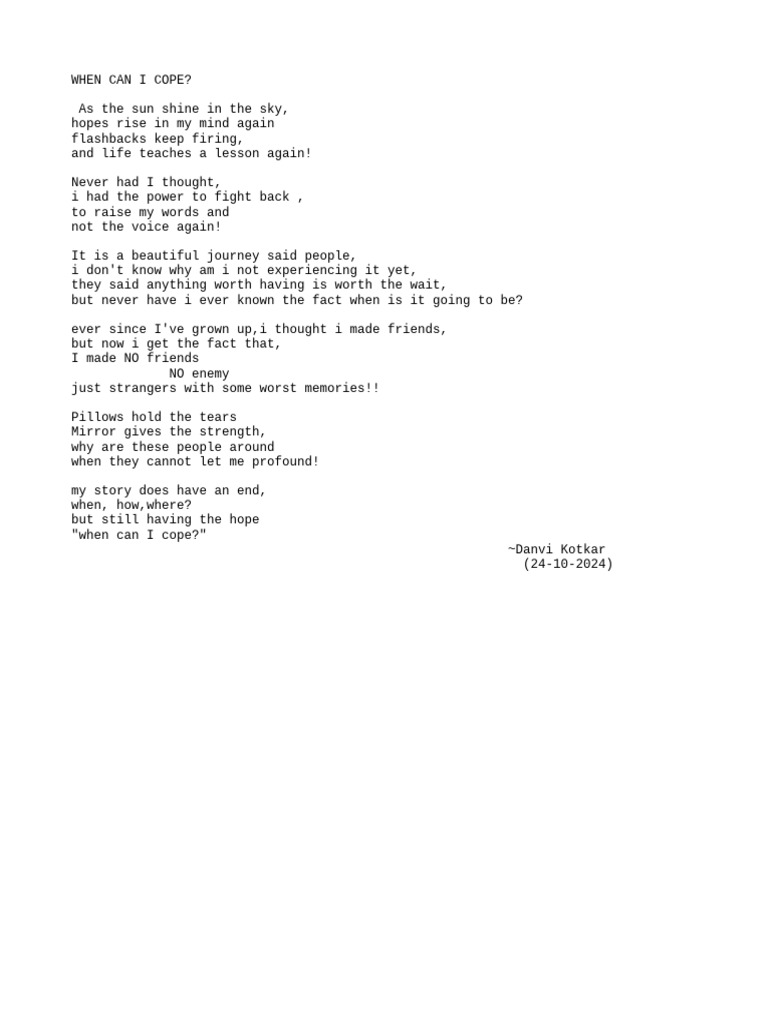 WHEN CAN I COPE | PDF