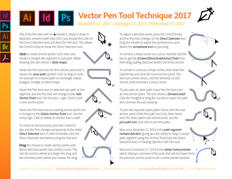 Pen Tool Technique 2017 | PDF | Adobe Illustrator | Euclidean Geometry