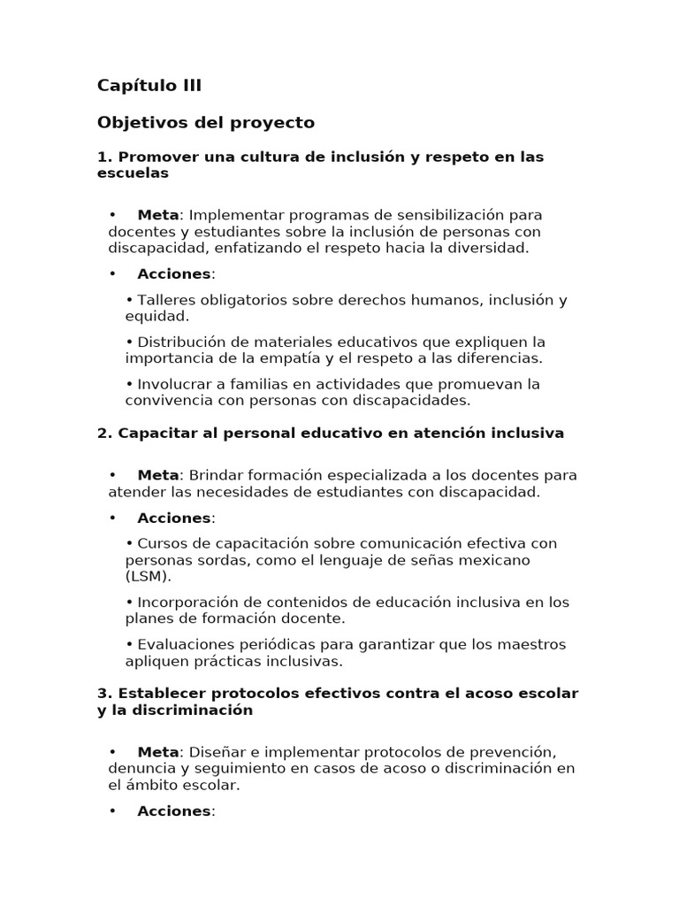 Capítulo III Y IV | PDF | Invalidez | Discriminación