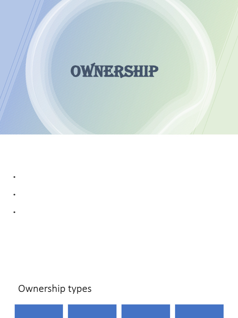 module 5_ownership | PDF | S Corporation | Partnership
