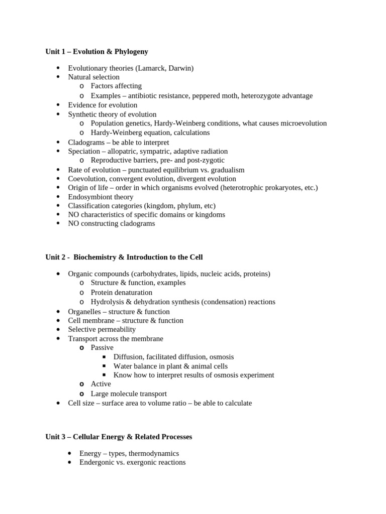 semester 1 exam review | PDF | Evolution | Cell (Biology)