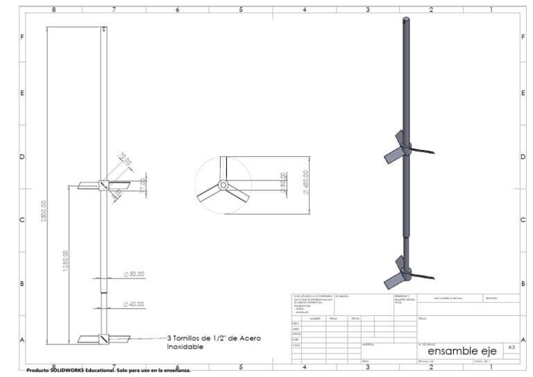 Plano Eje R3111 | PDF | Ingeniería mecánica