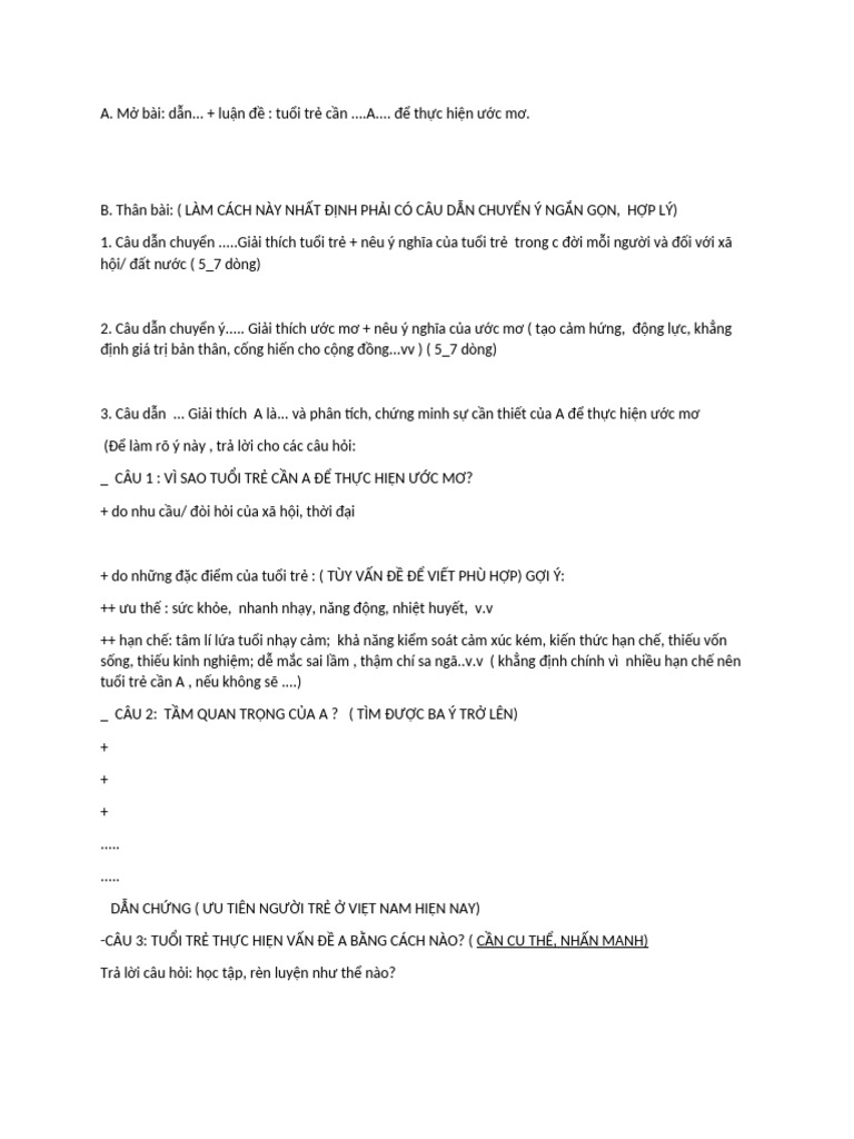 M CH Bài Văn NLXH | PDF