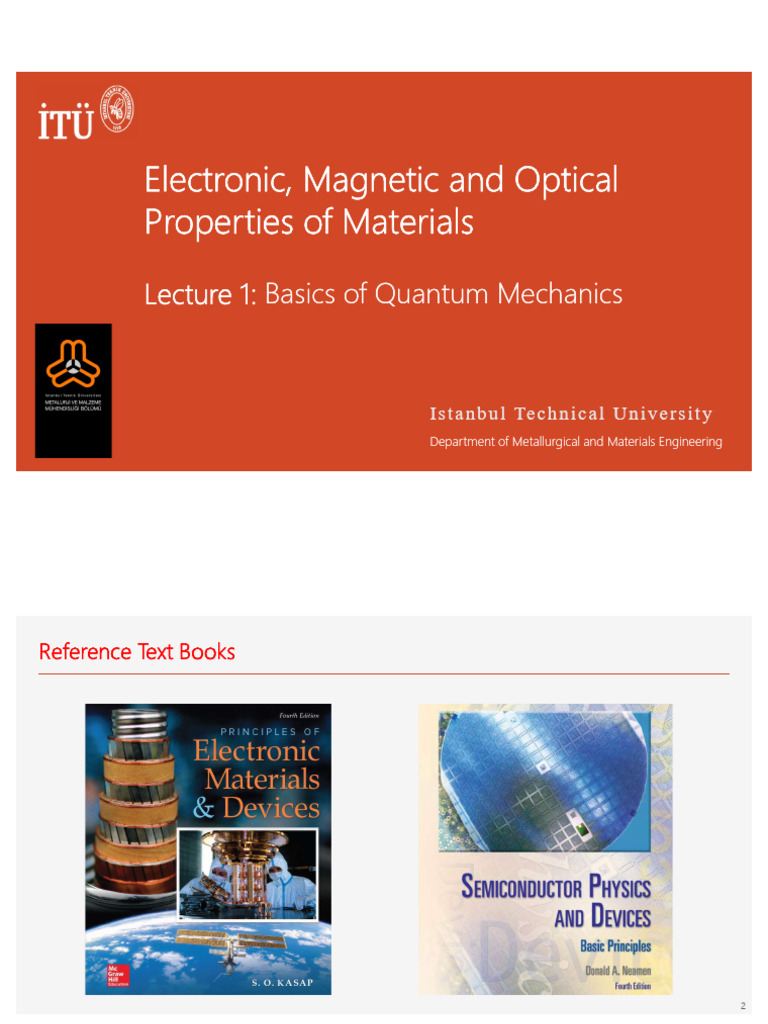 EMOPoMaterials Physics W01 | PDF | Quantum Tunnelling | Wave Function