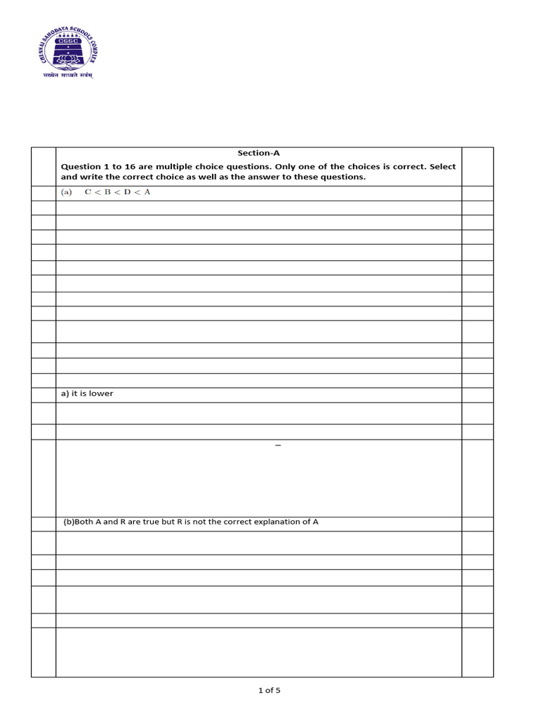 Class 10 - Science - MS - SET 2 | PDF | Salt (Chemistry) | Artery