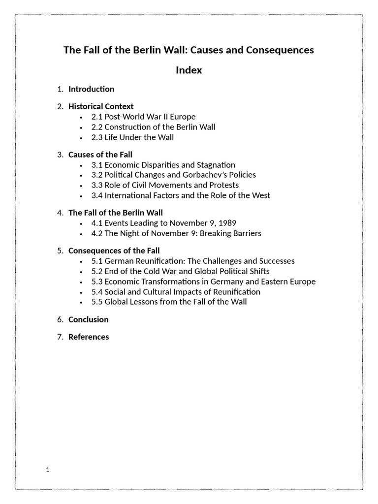 The Fall of The Berlin Wall | PDF | Berlin Wall | East Germany
