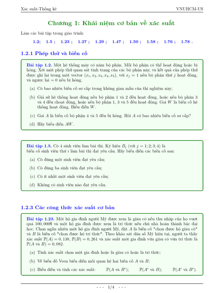 XSTK-chapter1-exercises-list | PDF
