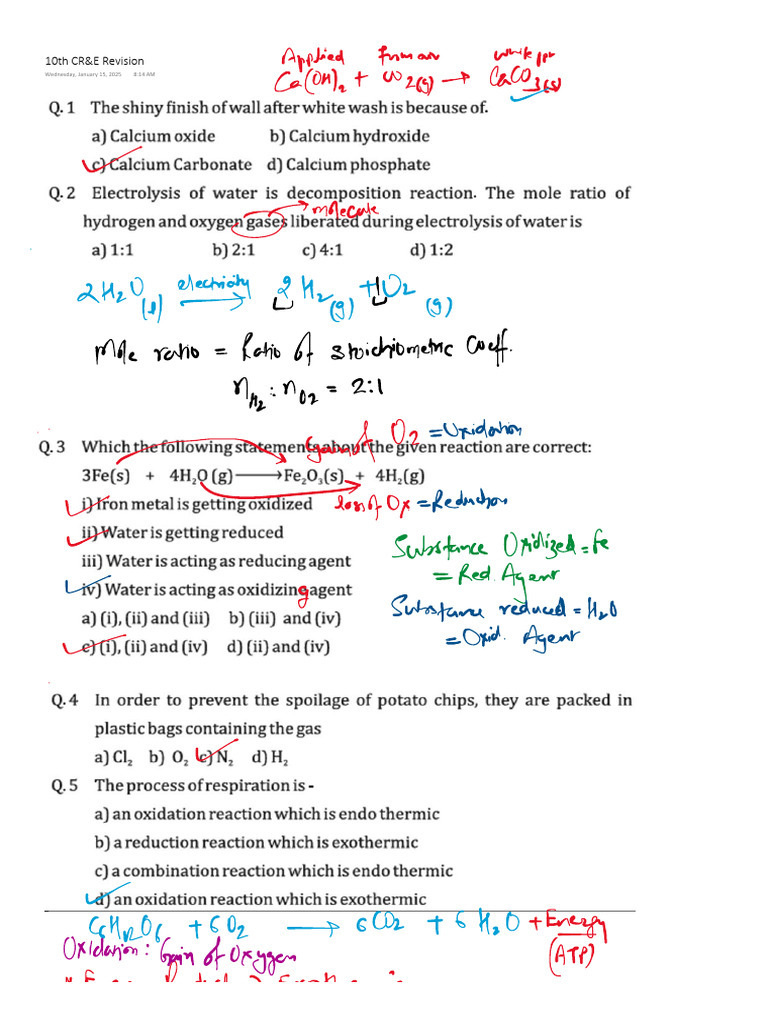 CR&E Revision: Redox Agents Explained | PDF