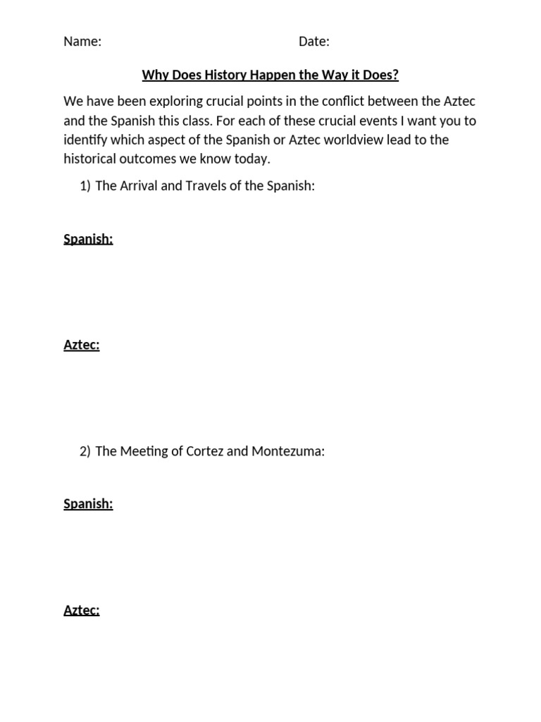 Aztec-Spanish Conflict Analysis | PDF
