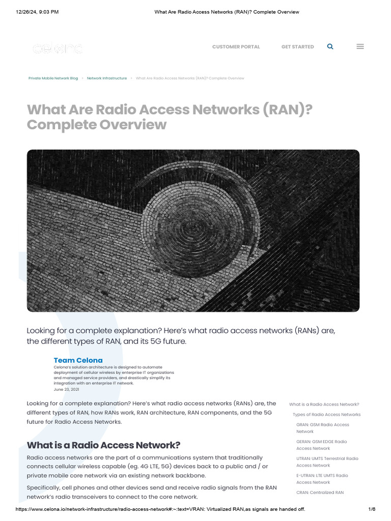 What Are Radio Access Networks (RAN)_ Complete Overview | PDF ...