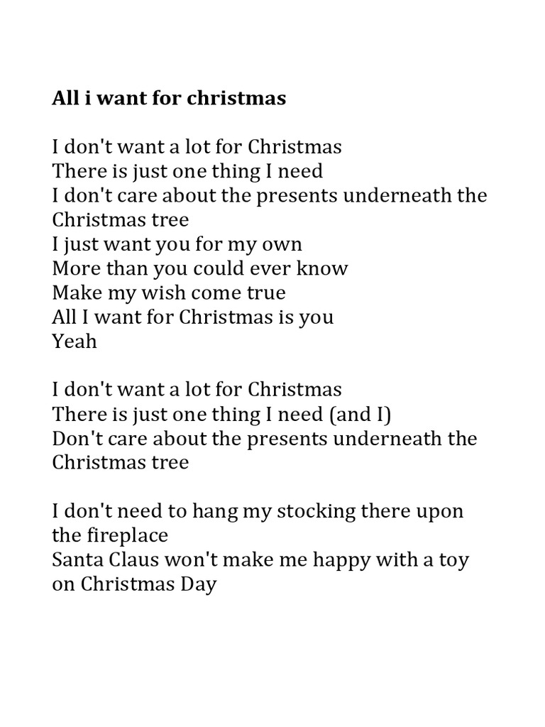 All i want for christmas | PDF