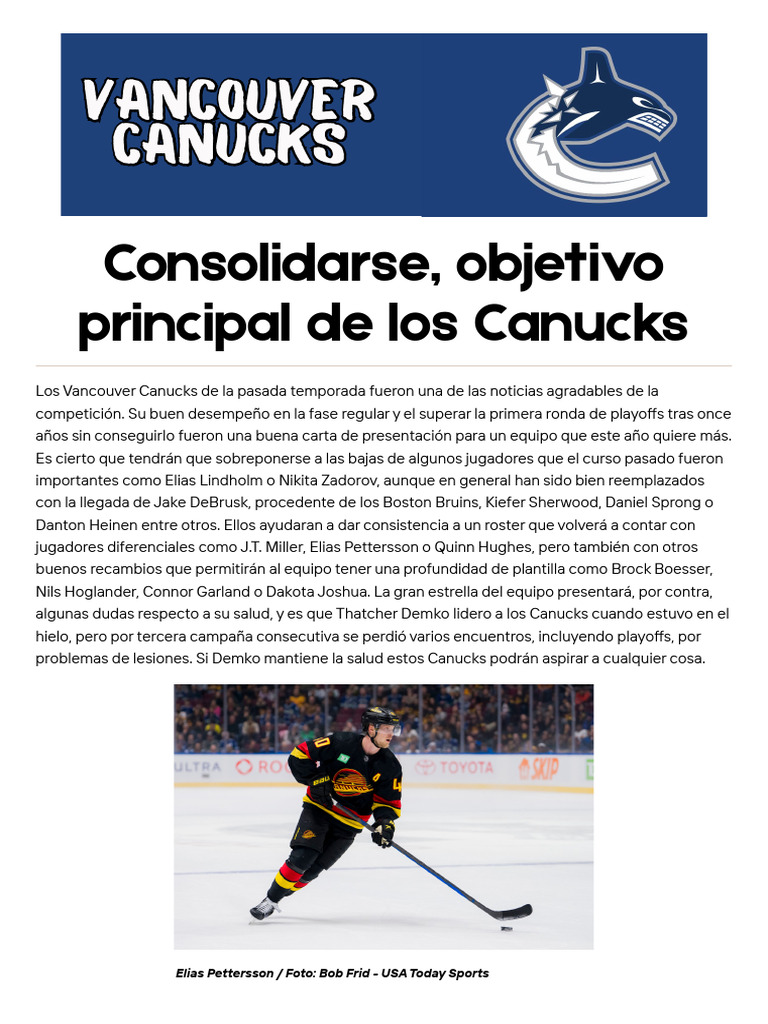 Vancouver Canucks Portada | PDF