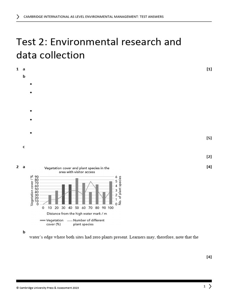 AS Level Environmental Management Test Answers | PDF