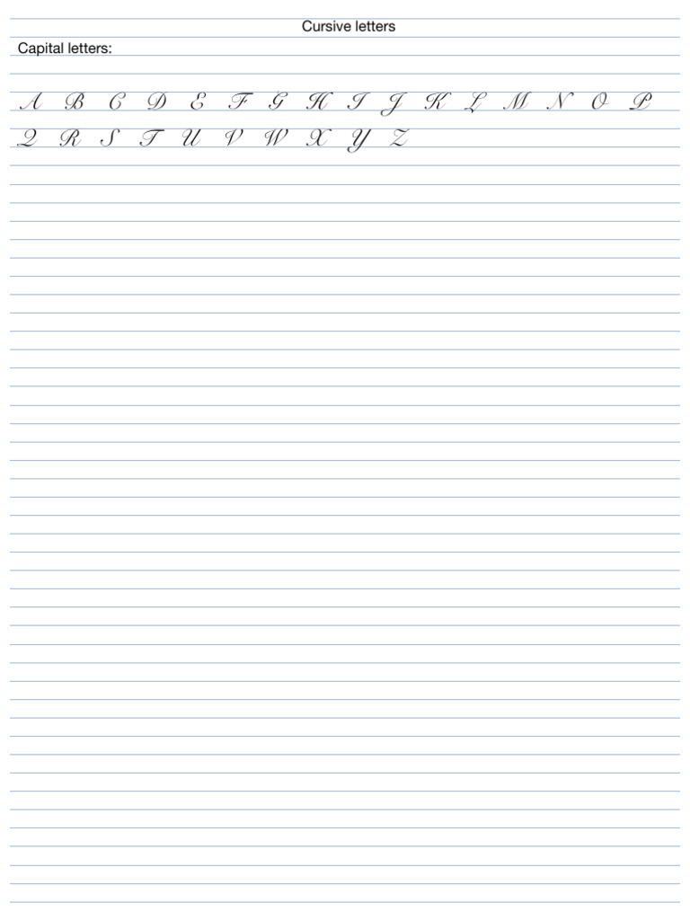 Cursive | PDF