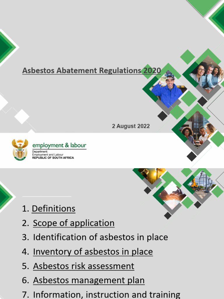 Asbestos Abatement Regulations Guide | PDF | Asbestos | Occupational ...