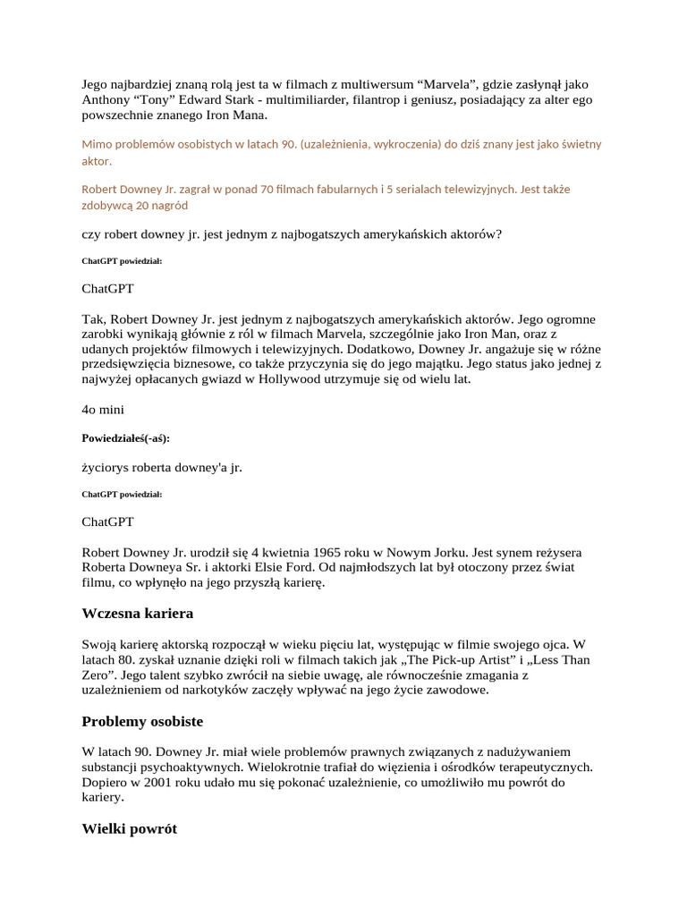 R. D. Jr. - Prezentacja | PDF