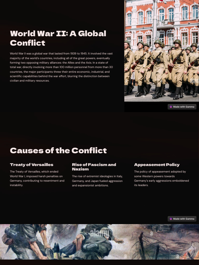 World War II A Global Conflict | PDF | World War II | Nazi Germany