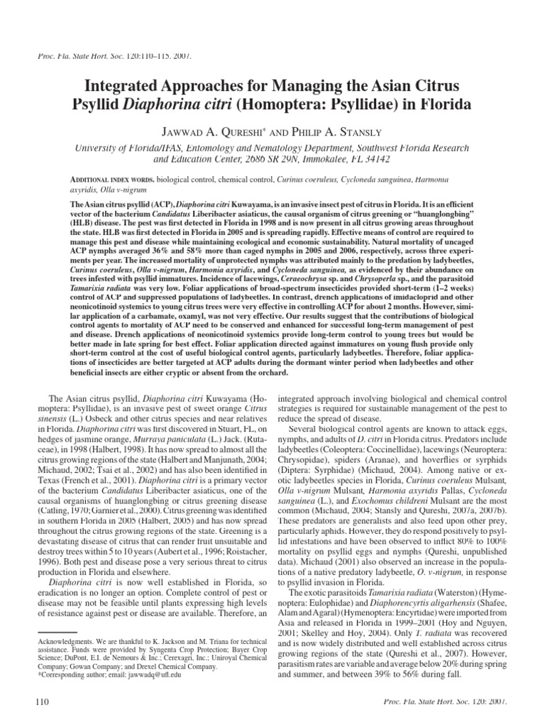 2007 Qureshi & Stansly Integrated Approach For ACP Mangement | PDF ...