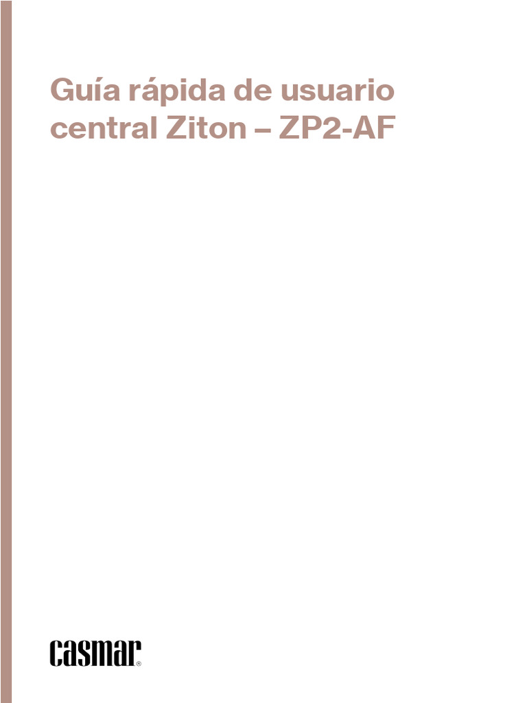 Guía rápida Ziton ZP2-AF: Alarmas y Averías | PDF | Informática | Software