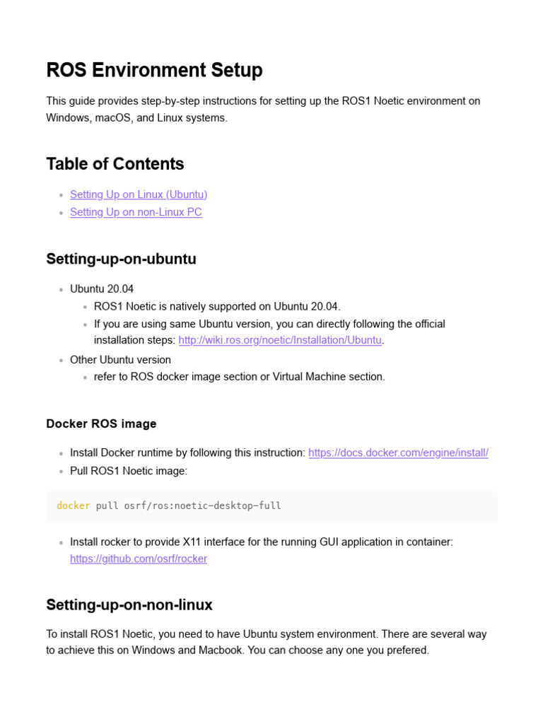 ROS Environment Setup | PDF | Computer Architecture | System Software