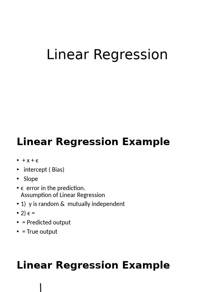 Linear Regression Exampl e | PDF | Regression Analysis | Mean Squared Error