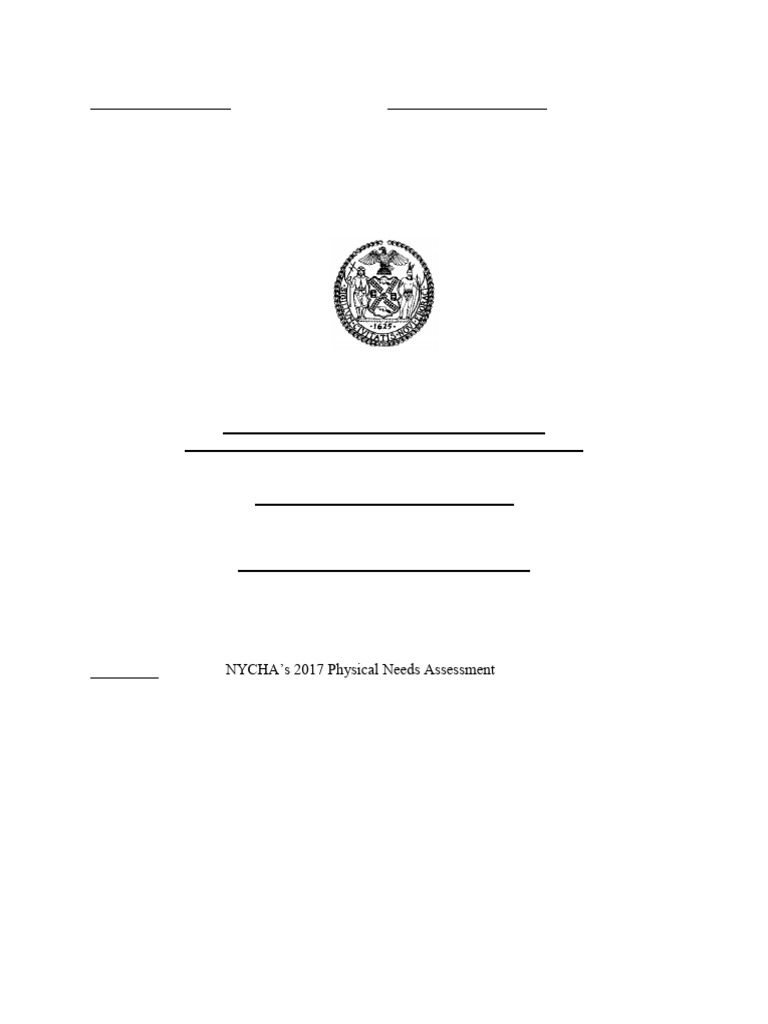 NYCHA 2017 Physical Needs Assessment Overview | PDF | Office Of ...