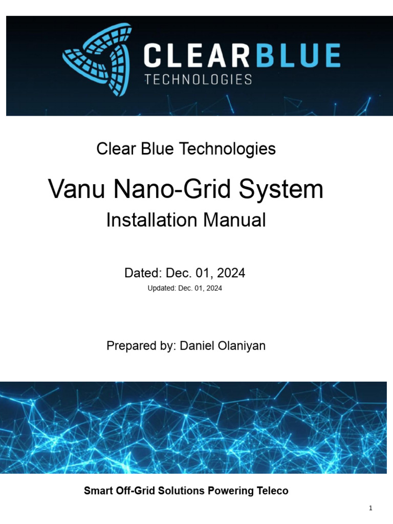 Vanu Nano-Grid Install Guide - Rev A | PDF | Direct Current ...