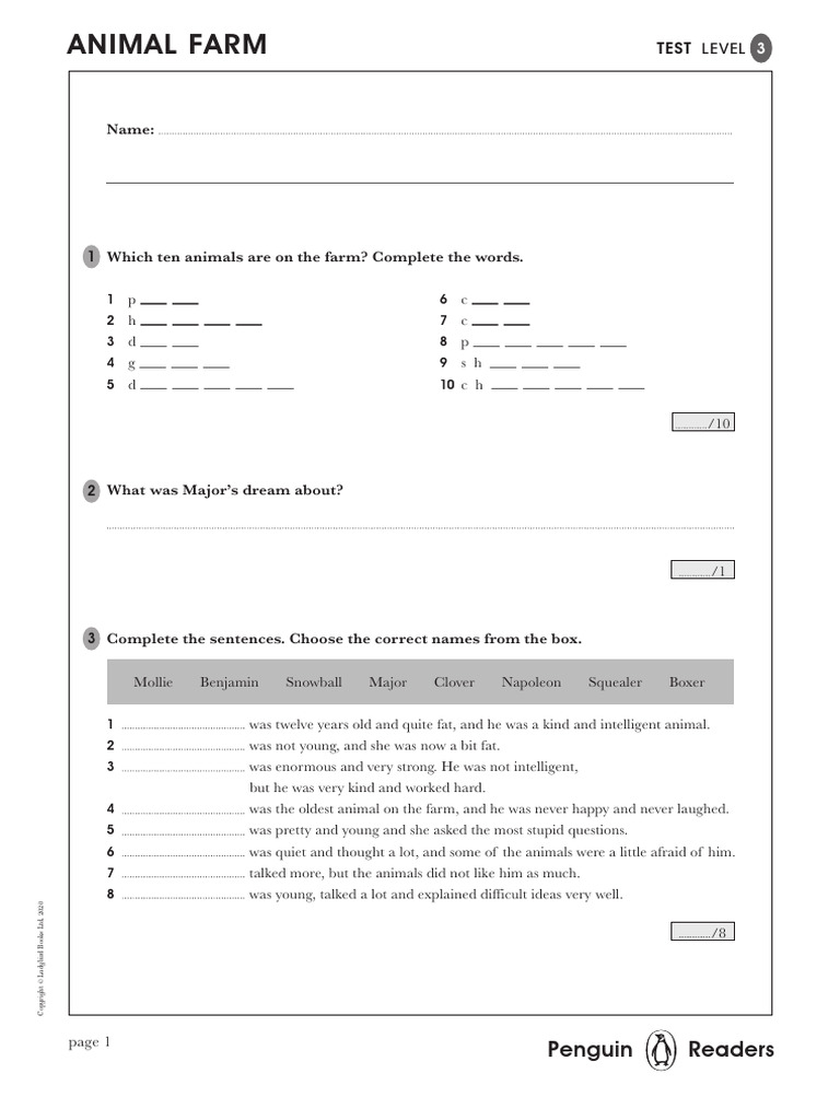 PR Animal Farm Test LR2 | PDF