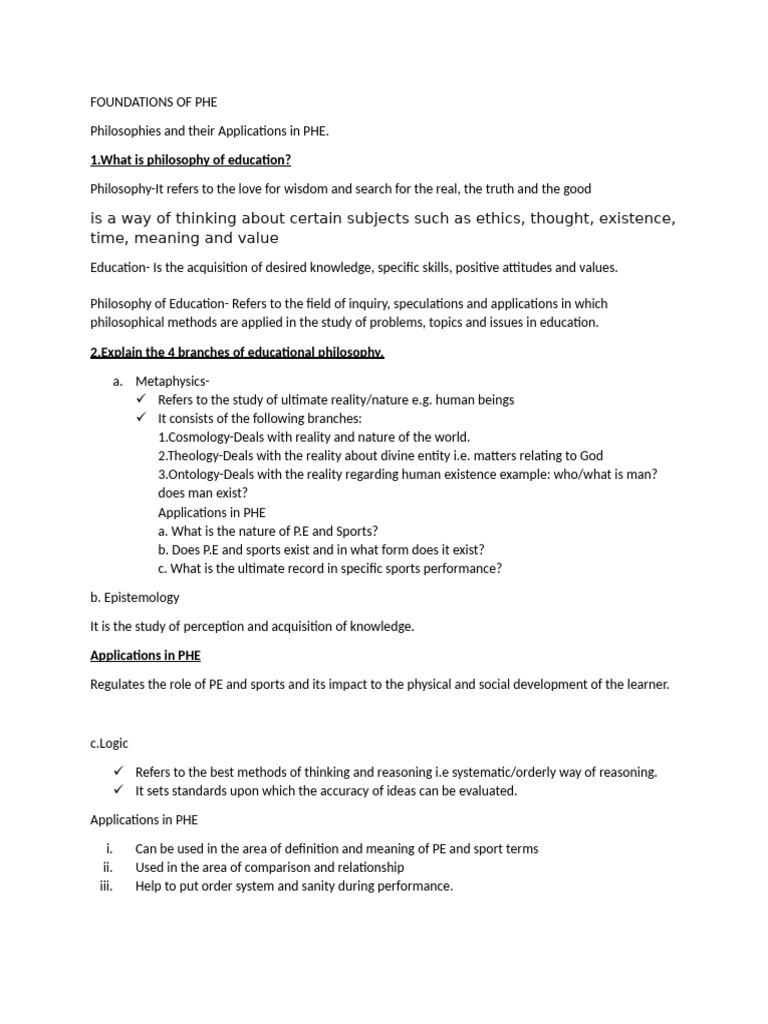 Foundations of Phe | PDF