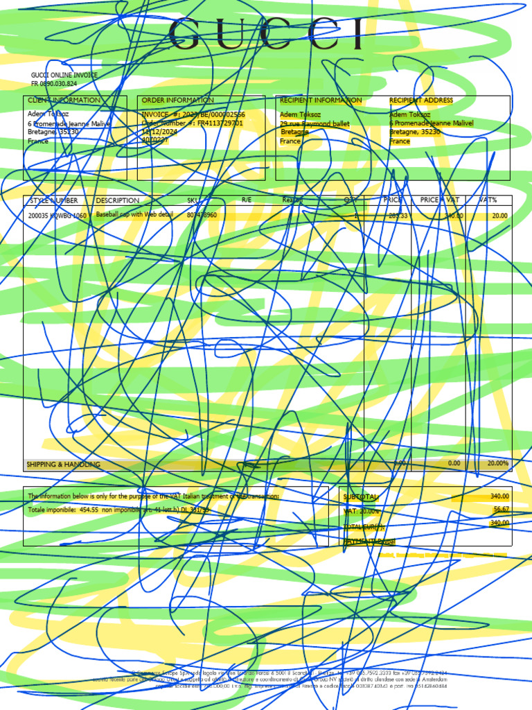 Facture GUCCI | PDF