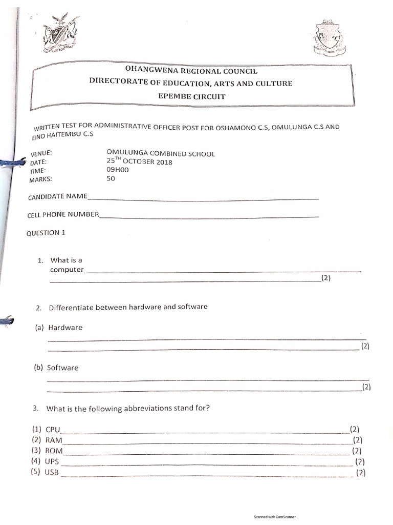Admin Samplesq-1 | PDF