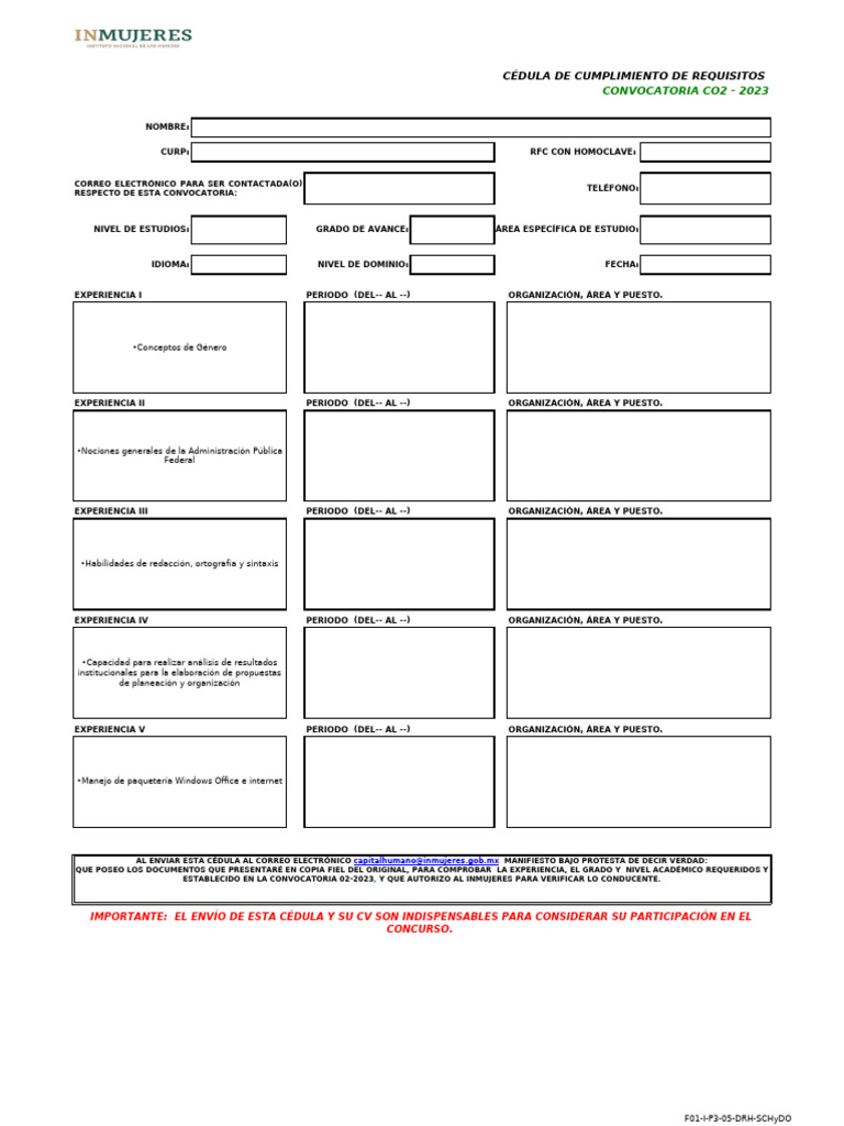 Cedula Cumplimiento CO2-2023 | PDF