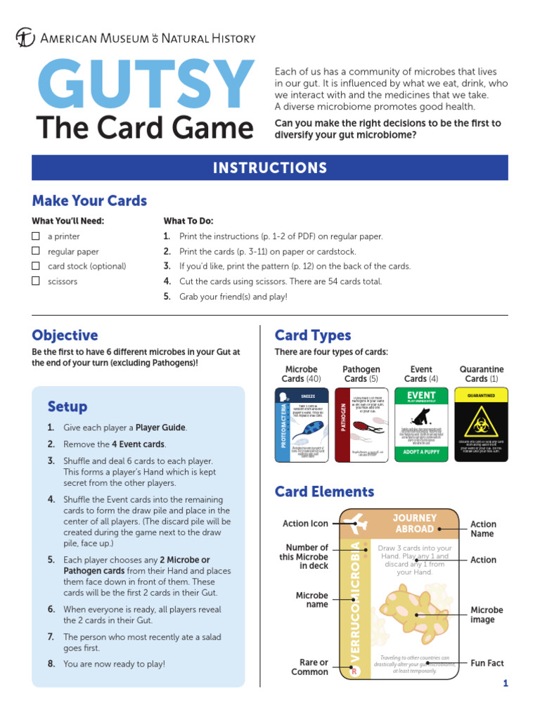gutsy-print-cards | PDF | Microbiota | Bacteria