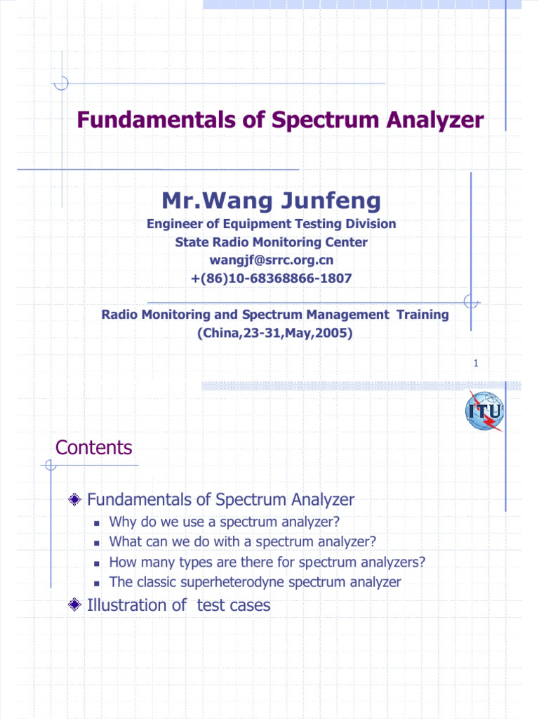 Spectrum Analyzer Basics | PDF | Spectral Density | Wireless
