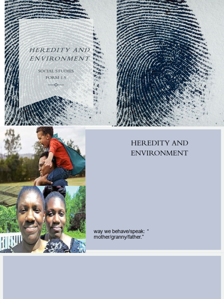 Heredity and Environment | PDF | Nature Versus Nurture | Heredity