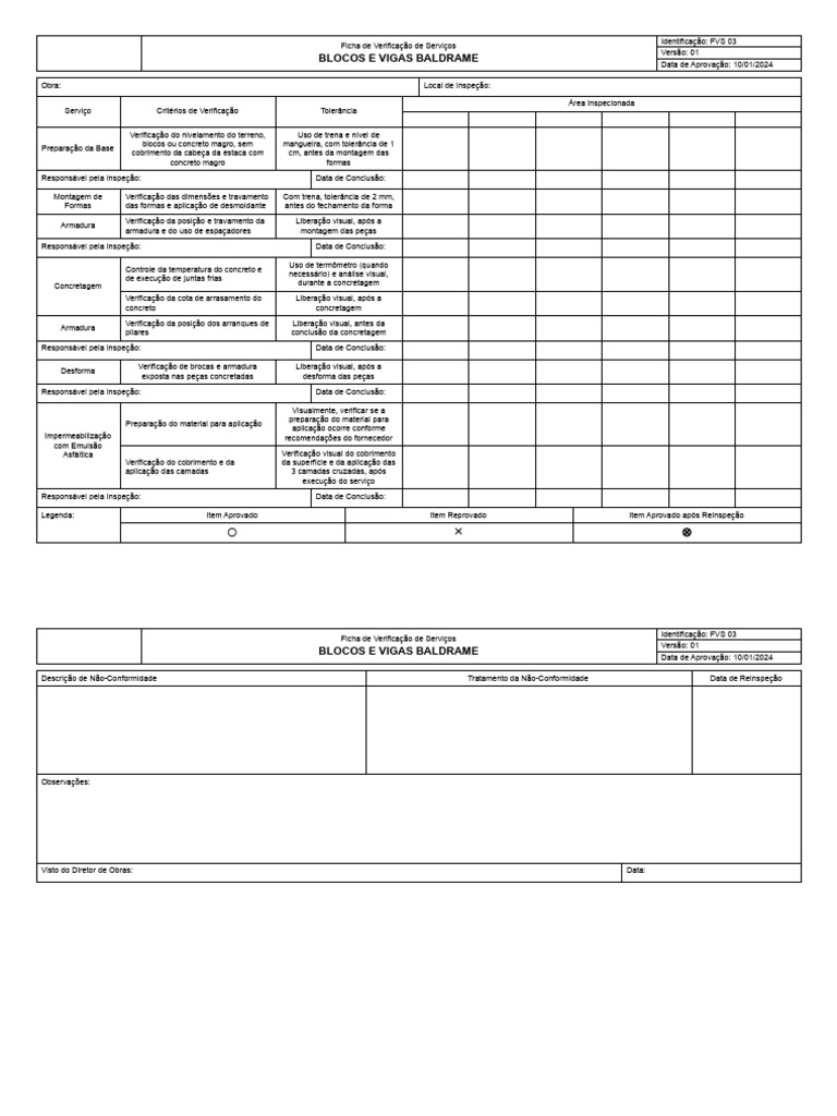 FVS 03 V 01 Blocos e Vigas Baldrame | PDF