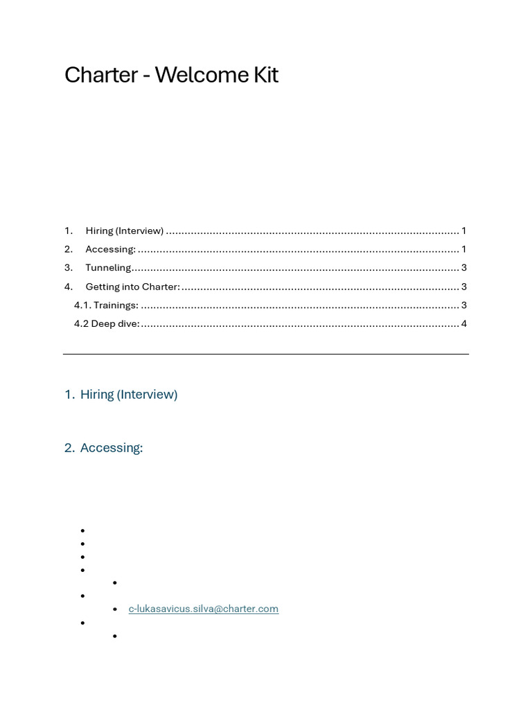 Charter - Welcome Kit | PDF | Microsoft Outlook | Computing