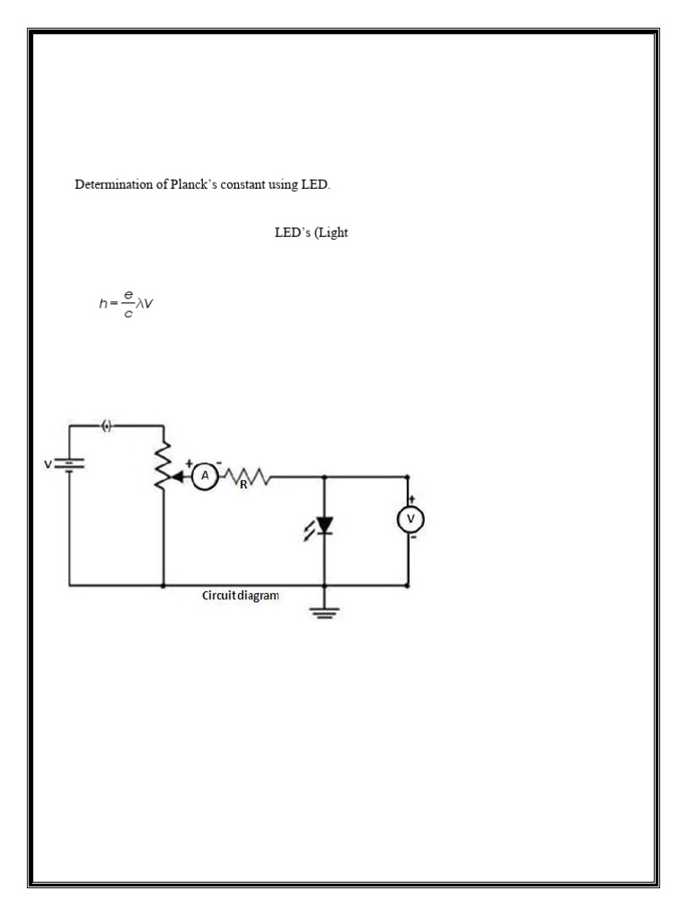 Determining Planck's Constant with LEDs | PDF | Light | Light Emitting ...