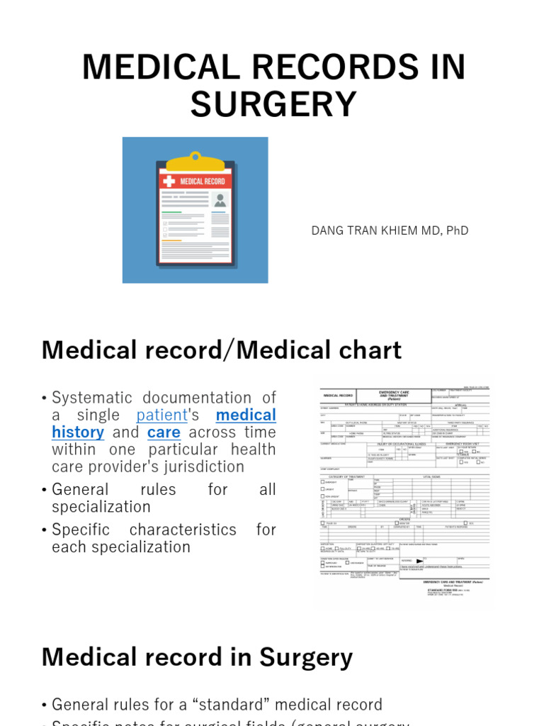Medical Records For Surgery | PDF | Medical Diagnosis | Medical Record
