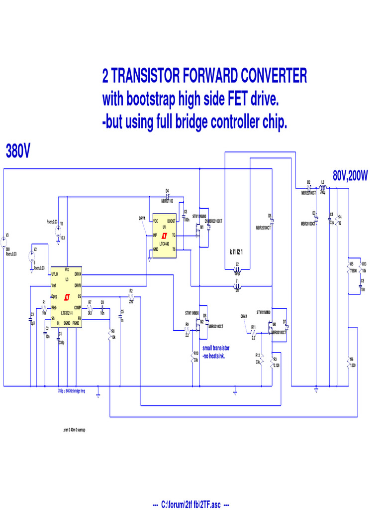 2 Transistor Forward Converter | PDF